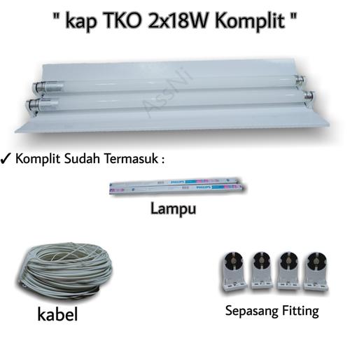 Jual KAP LAMPU TL TKO 2x18WATT (20W) Komplit TL LED - Jakarta Barat ...
