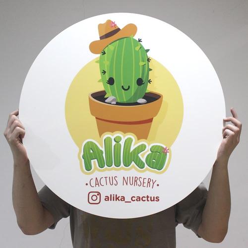 Promo Logo Acrylic UV printed 60cm / Logo Signage Akrilik Cicil 0% 3x ...