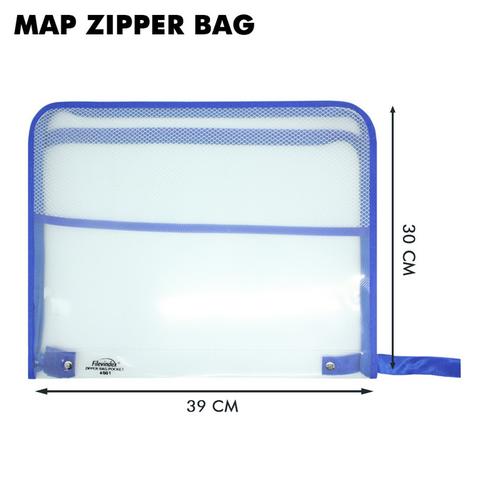 Jual Map Zipper Bag Warna Biru / Blue - Jakarta Utara - excelmedical ...