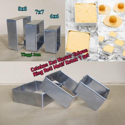 Jual Loyang cetakan ring roti kotak/Ring cetakan kue motif kotak ...