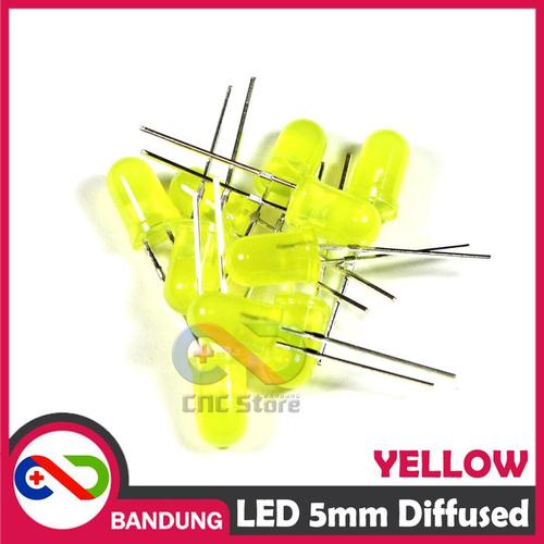 Jual 10PCS Led 5mm Super Bright Yellow Kuning Diffused - Kota Bandung ...