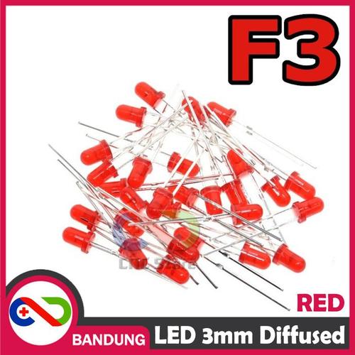 Jual 10PCS LED 3MM F3 SUPER BRIGHT RED MERAH DIFFUSED - Kota Bandung ...