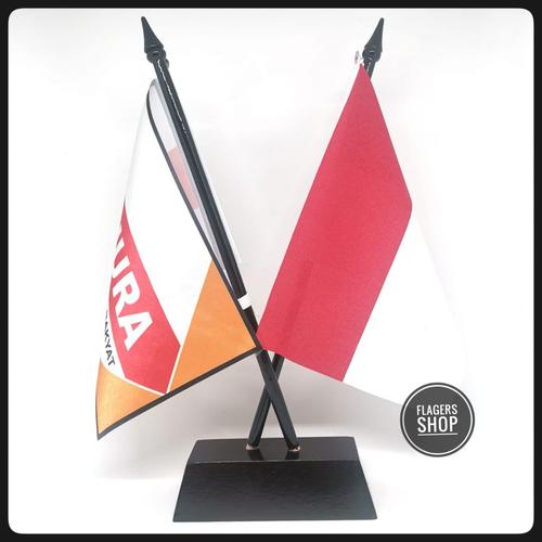 Jual BENDERA MEJA INDONESIA - PARTAI HANURA + TIANG SILANG - TIANG KAYU ...