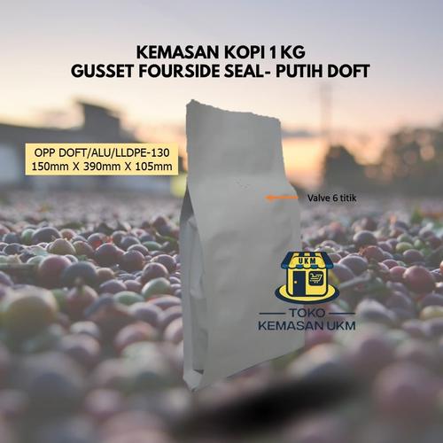 Jual KEMASAN KOPI 1 KG-GUSSET FOURSIDE SEAL PUTIH DOFT - Kota Tangerang ...