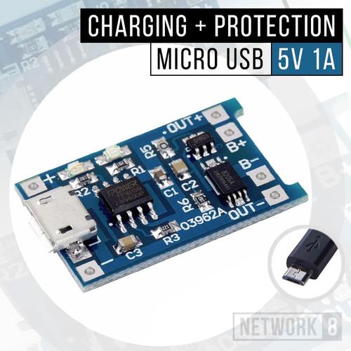 Jual MODUL CHARGER 5V 1A PENGISI CAS BATERAI LITHIUM 18650 MIKRO MICRO ...