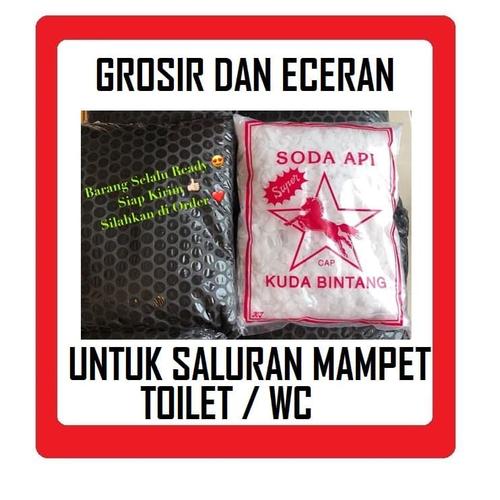 Jual Soda Api Pembersih Wc mampet Toilet duduk / jongkok tersumbat 1Kg ...