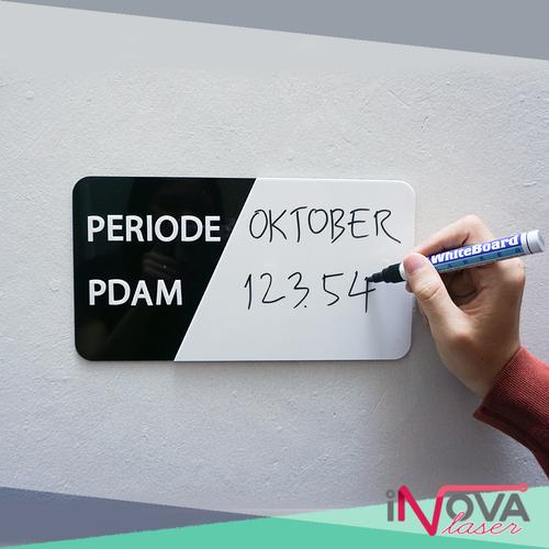 Jual Papan Stand Meter PDAM Akrilik Acrylic Minimalis Modern - 2 Lubang ...