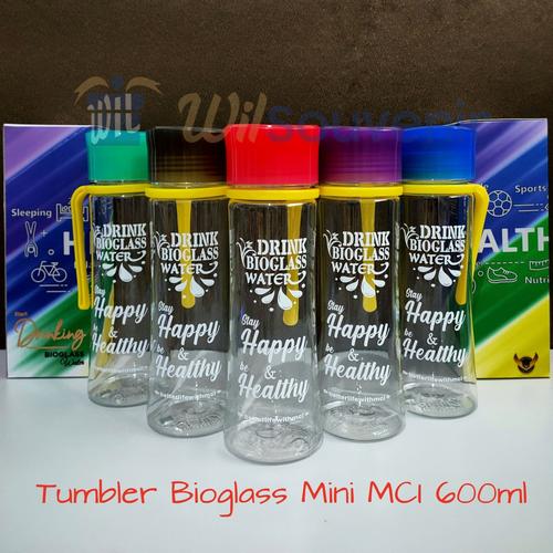 Jual Tumbler Bioglass | Tumbler BioMini MCI | Logo Stay Happy (600ml ...