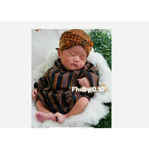 Jual Surjan Lurik Anak Bayi 1-4Bulan / Baju+Blangkon /Surjan Lurik New ...
