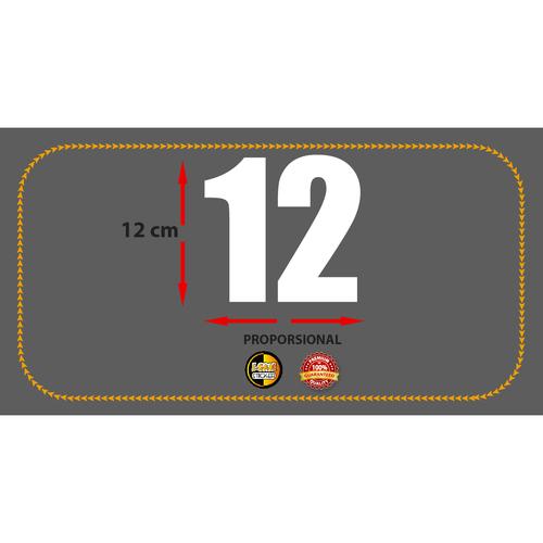 Jual STIKER ANGKA / HURUF UK TINGGI 12 CM 2 DIGIT BAHAN SCOTLIGHT ...
