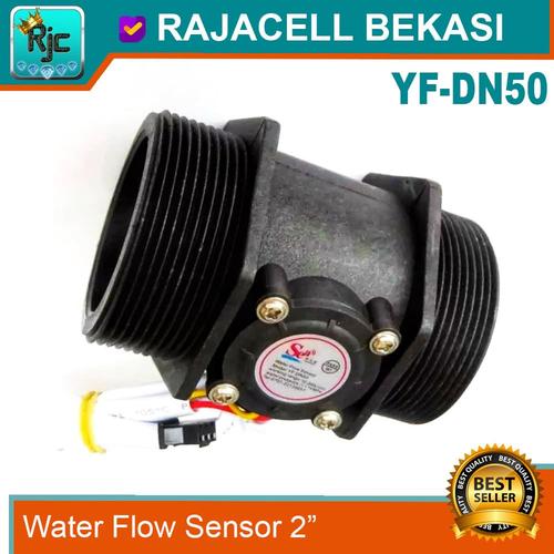 Jual DN50 2" Water Flow Sensor Turbine Hall Flowmeter 2 inch 10~200L ...