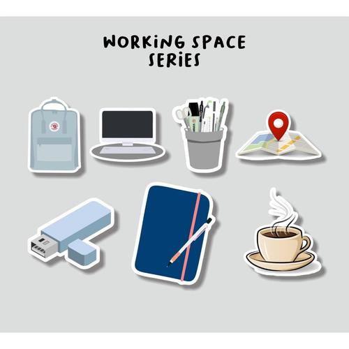 Jual STICKER AESTHETIC WORKING STIKER AESTHETI CASE HANDPHONE LAPTOP ...
