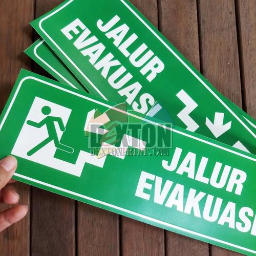Jual Stiker Sticker Jalur Evakuasi naik turun Tangga kiri kanan Safety ...