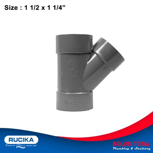 Jual Y Branch D 45° 1 1/2 x 1 1/4 Inch Reducer D 1 1/2 x 1 1/4" Rucika ...