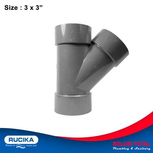 Jual Y Branch D 45° 3 Inch Reducer D 3 x 3" Rucika - Jakarta Selatan ...