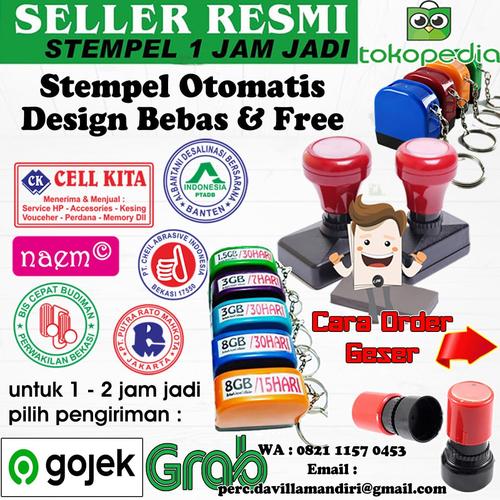 Promo Stempel Flash / stempel otomatis MURAH, BAGUS & CEPAT - kecil, 1 ...