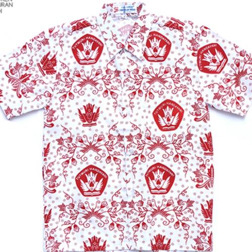 Jual Seragam Sekolah Baju SD Batik Merah Lengan Pendek - 9 - Jakarta ...