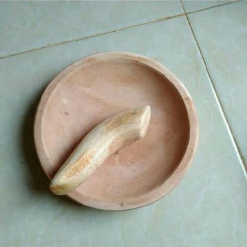 Jual Cobek +ulekan kayu 22 cm / ulegan kayu / ulekan kayu jumbo ...
