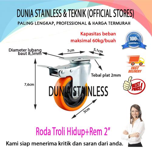 Jual Roda Troli Hidup+Rem 2 inch - Kab. Tangerang - DUNIA SS TEKNIK ...