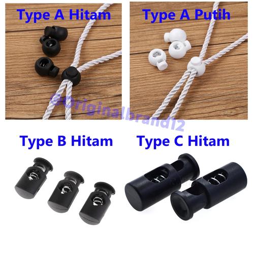 Jual Stopper tali kur, tali kasur, cord lock. puller - Type A Hitam ...