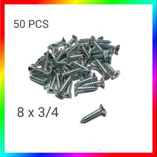Jual 50 PCS BAUT SEKRUP CACING JF 8 X 3/4 KEPALA RATA - Kota Medan ...