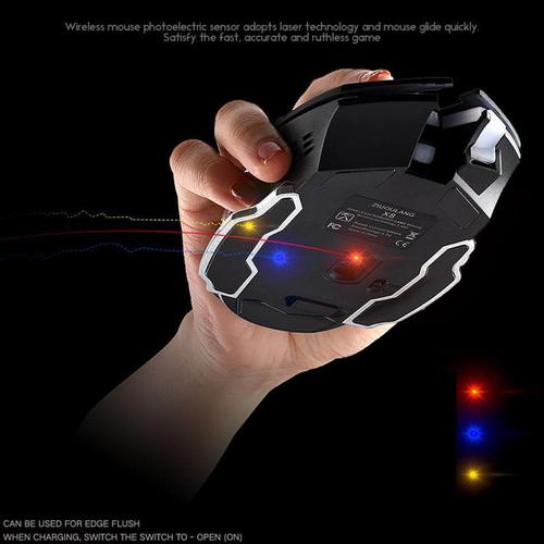 Jual WIRELESS GAMING MOUSE LED 1800 DPI LIGHT SENSOR MOUS GAME GAMER ...