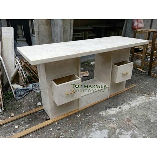 Jual Meja Kantor Batu Marmer Putih Bersih B1 + Laci - Kab. Tulungagung ...