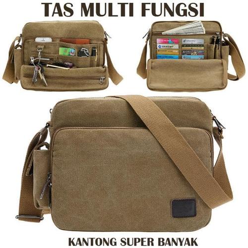 Jual New Produkj Ba6661 Tas Kanvas Pria Multifungsi Tas Selempang Kerja ...