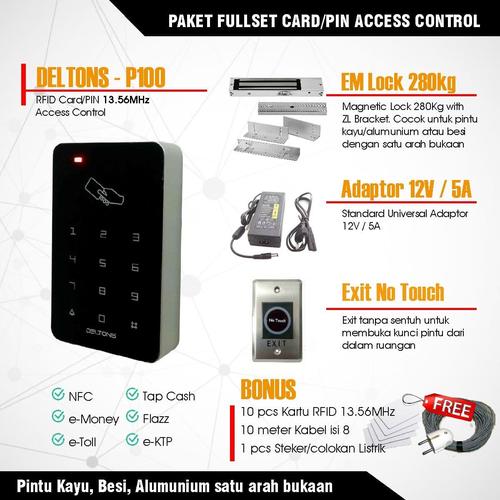 Jual Smart Door Lock Akses Door Access Control Card RFID 13.56Mhz EM ...