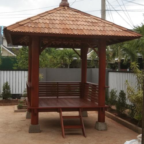 Jual Saung Kayu Kelapa - Gazebo Kayu Kelapa - Kab. Bogor - Green taman ...