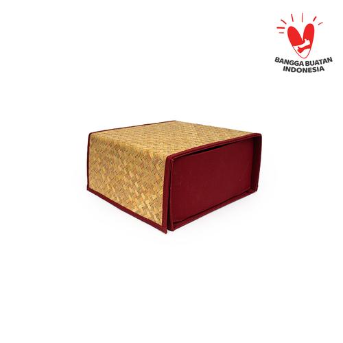 Jual DU ANYAM - Kotak Multifungsi - Foldable Box Purun - Maroon ...