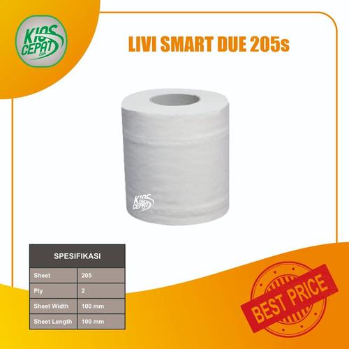 Jual [KHUSUS GOJEK/GRAB] Tissue LIVI SMART DUE 205s - 1 DUS (100Roll ...