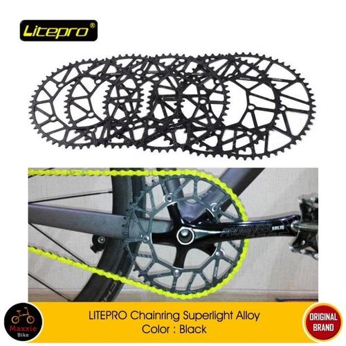 Promo Chainring Litepro 54/56/58T SuperLight Alloy NARROW WIDE BCD ...
