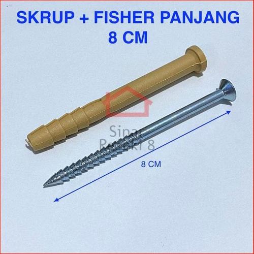 Jual SET Skrup Fisher PANJANG 8 CM / Sekrup Fiser Visher Viser Baut ...