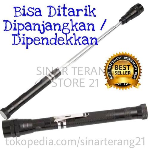 Jual AGA88 Senter LED 3 Mata Fleksibel Teleskopik Bisa Ditarik Panjang ...