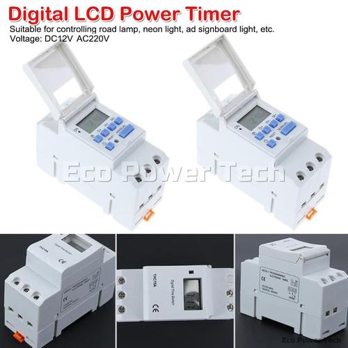 Jual Digital Switch Timer Saklar ON OFF Otomatis 16A DC 12V AC 220V D ...