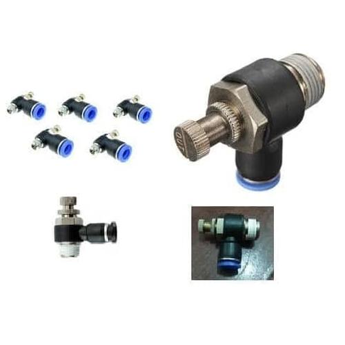 Jual FITTING SPEED CONTROL / FLOW CONTROL ELBOW SELANG 6 DRAT 1/8 ...
