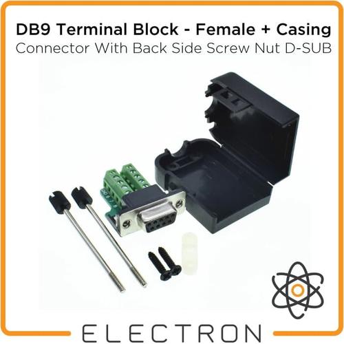 Jual DB9 Terminal Block Female + Casing Header Adapter RS-232 RS232 ...
