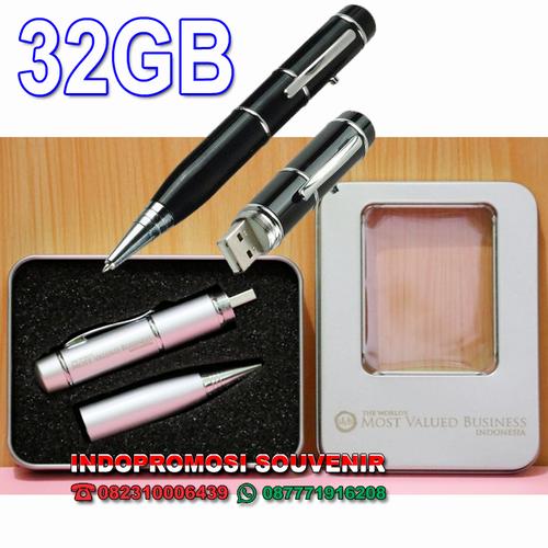 Jual souvenir usb pulpen laser pointer 3 in 1 / flashdisk pen - Putih ...