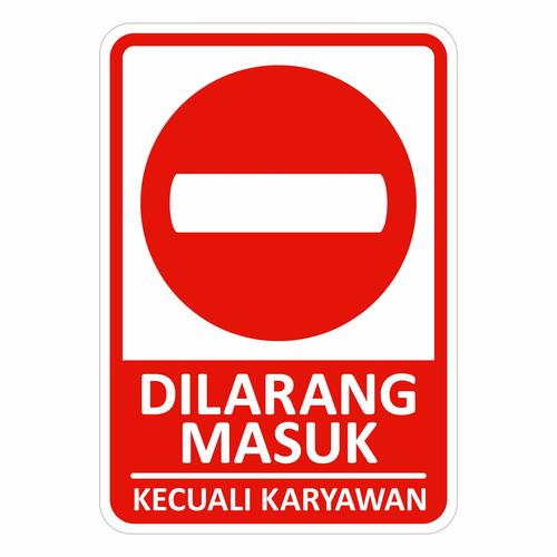 Promo Rambu Dilarang Masuk Verboden 35cm x 50cm Plat Alumunium - Kota ...