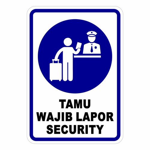 Promo Rambu Tamu Wajib Lapor Security 35cm x 50cm Keamanan Plat ...