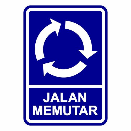 Promo Rambu Jalan Memutar 35cm x 50cm Jalan Memutar Plat Alumunium ...