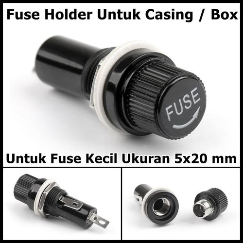 Jual Fuse Holder Box Casing Kecil 20 mm x 5 mm Soket Sekring Skring ...
