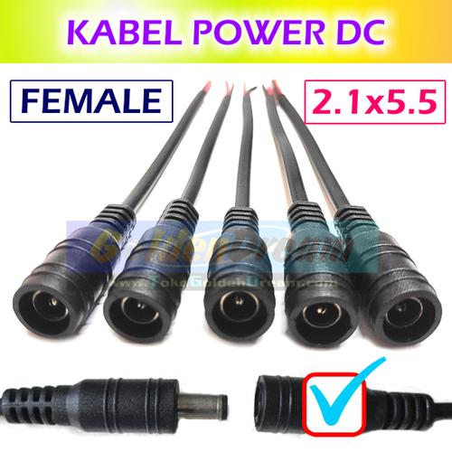 Jual Female ~ Kabel Power DC Socket 2.1x5.5mm Wire Cable Soket CCTV 2 ...