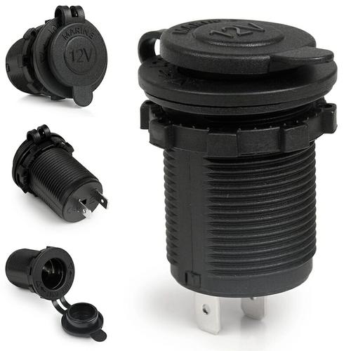 Jual soket cigarette lighter charger HP GPS motor mobil 12V waterproof ...