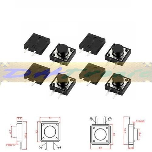 Jual PCB Momentary Tactile Tact Switch 12x12 5mm Push Button 12x12mm ...