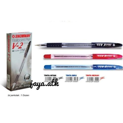 Jual PULPEN SNOWMAN V2 PULPEN SNOWMAN V-2 1.0 MM BALLPOINT SNOWMAN ...