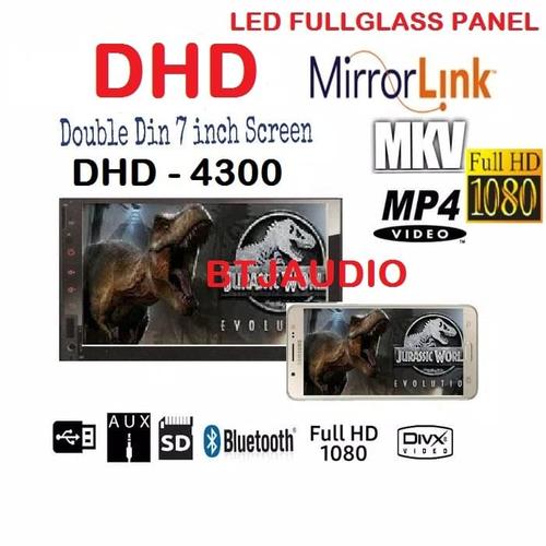 Jual HEAD UNIT TAPE MOBIL DOUBLE DIN DHD MIRRORLINK FULL HD USB MP4 MKV ...