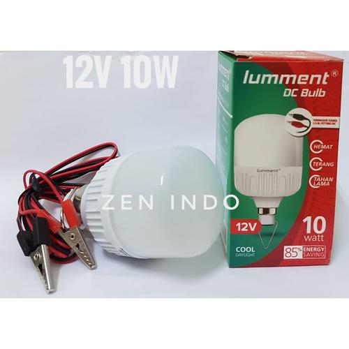 Jual Lampu DC Bulb 12V 10 Watt Wrn Putih + Kabel jepit aki 1.5 M ...