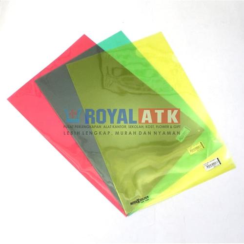 Jual Map Plastik L Bening Map L Folio Clear Sleeve F4 LFX100F Inter-X ...